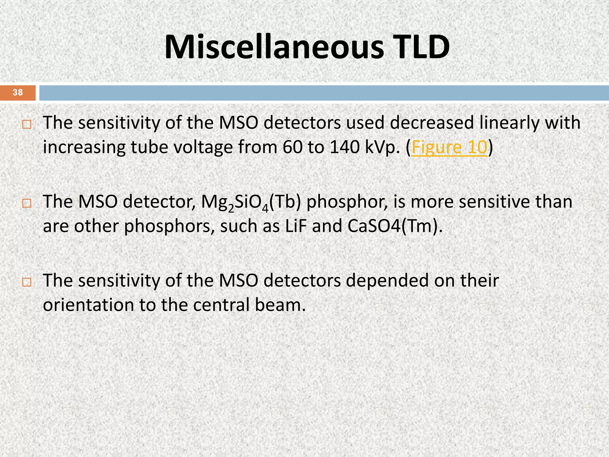Thermoluminescent dosimetry (tld) | PPTX