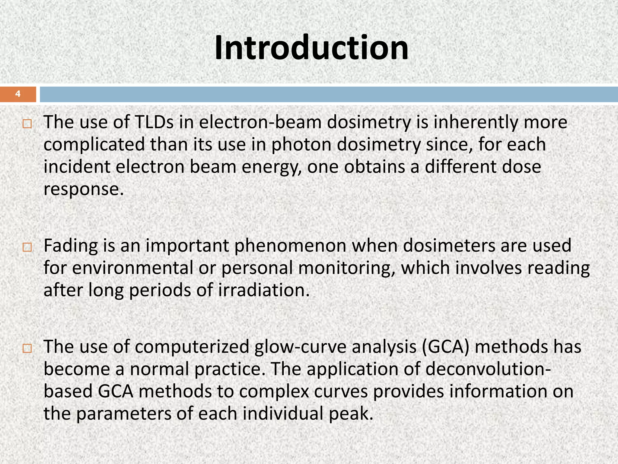 Thermoluminescent dosimetry (tld) | PPTX