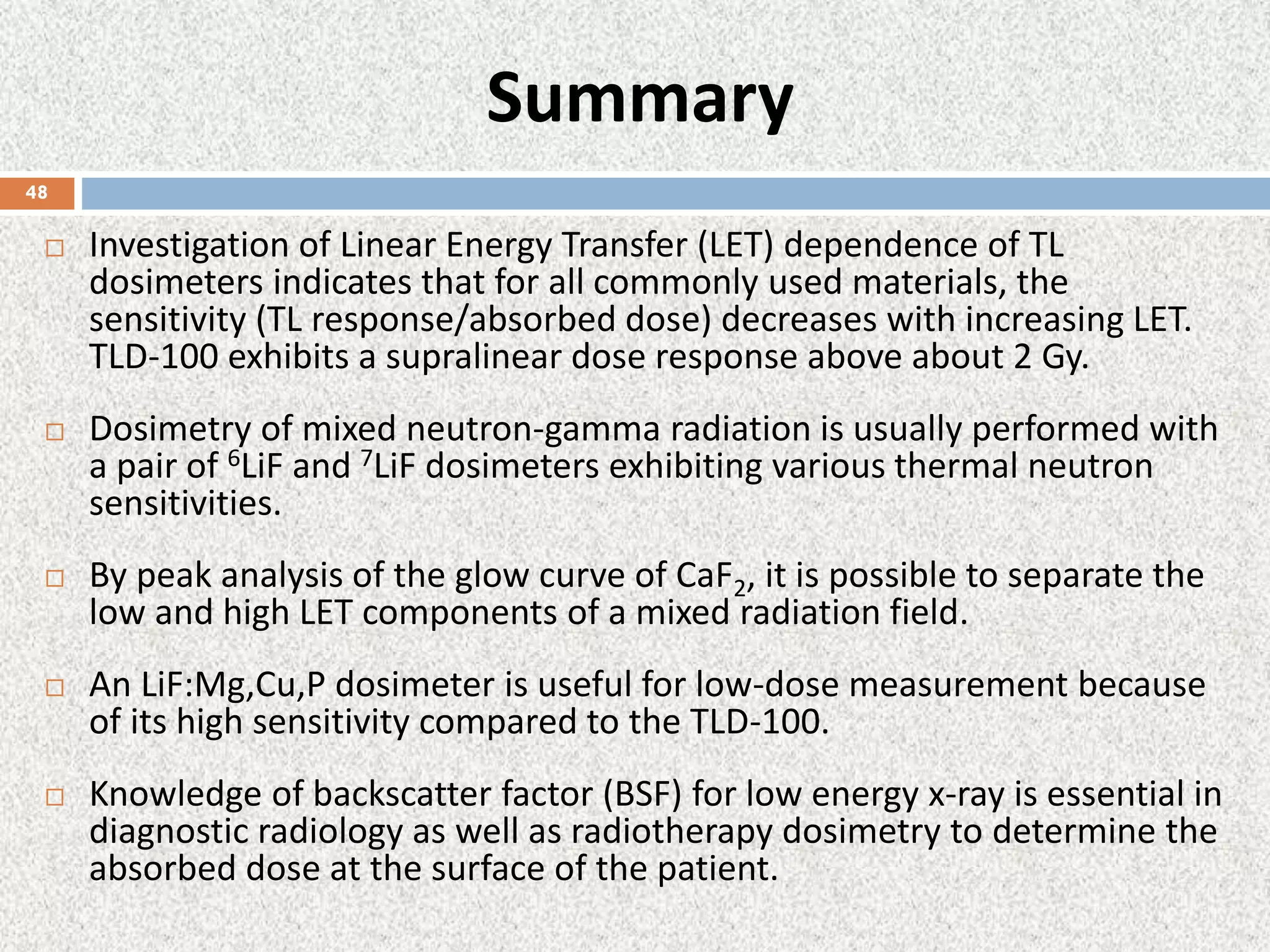 Thermoluminescent dosimetry (tld) | PPTX