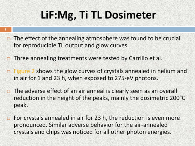 Thermoluminescent dosimetry (tld) | PPTX | Chemistry | Science