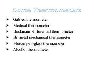 Fundamentals of Thermometer | PPTX