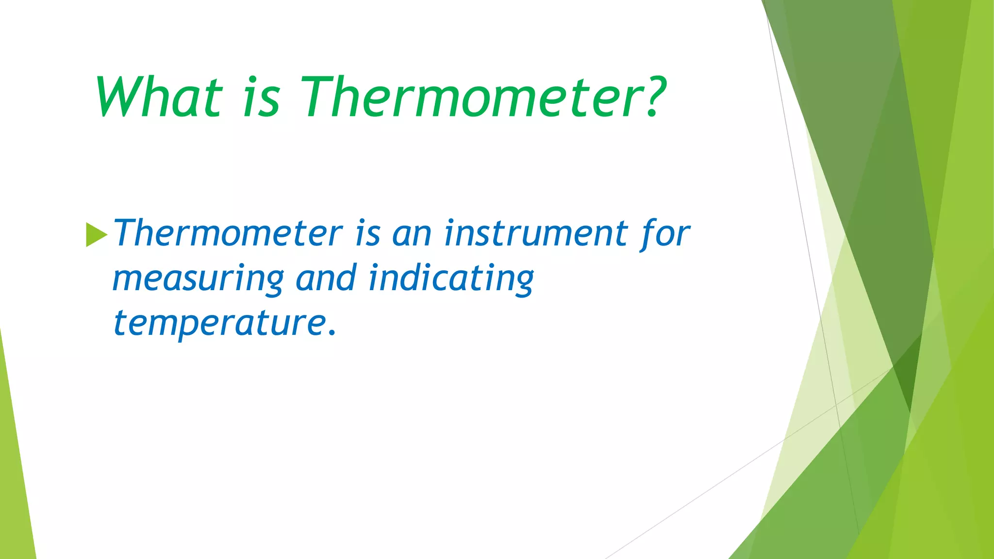 Types Of Thermometer Ppt