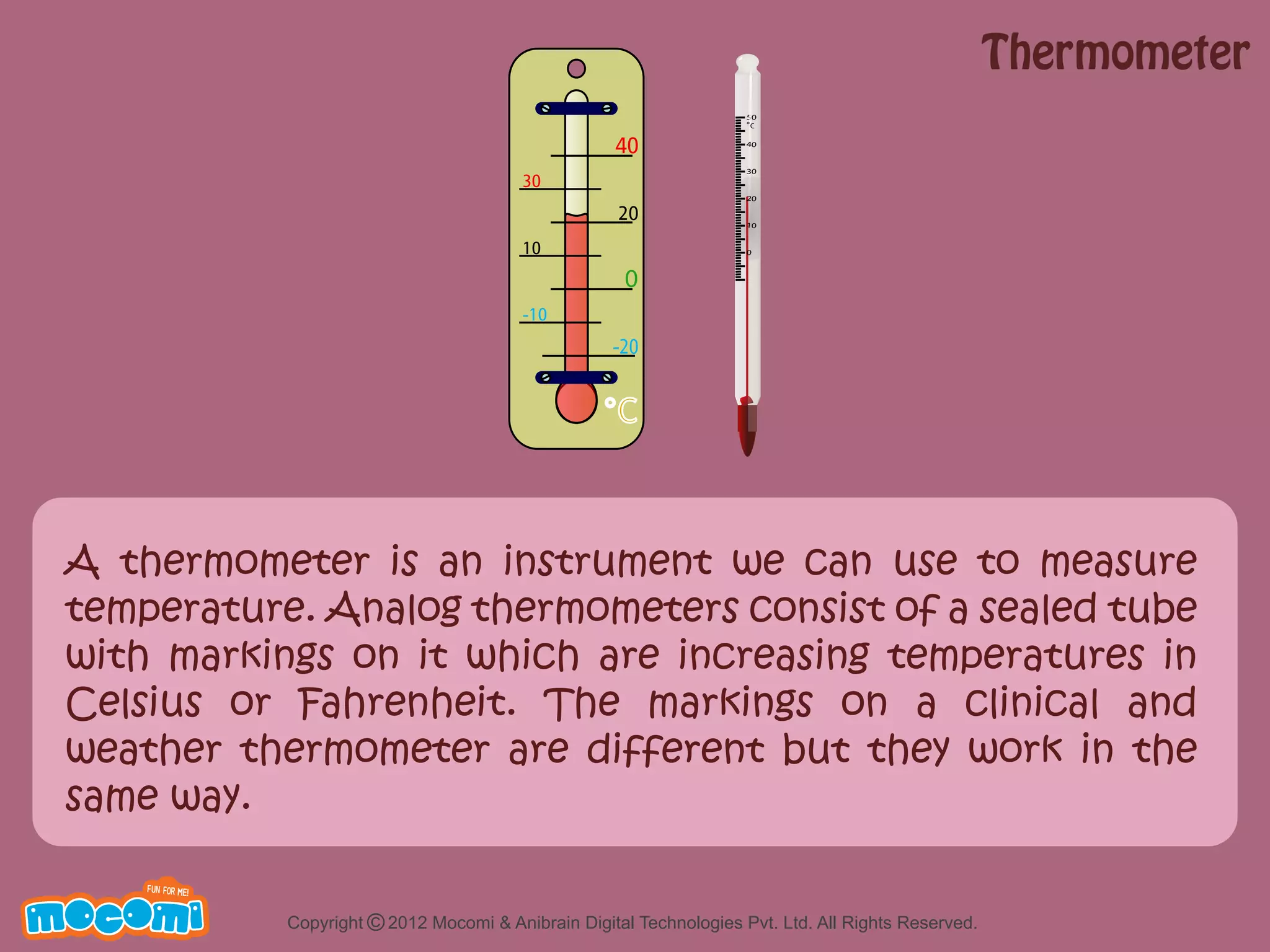 Facts about Thermometer - Mocomi.com