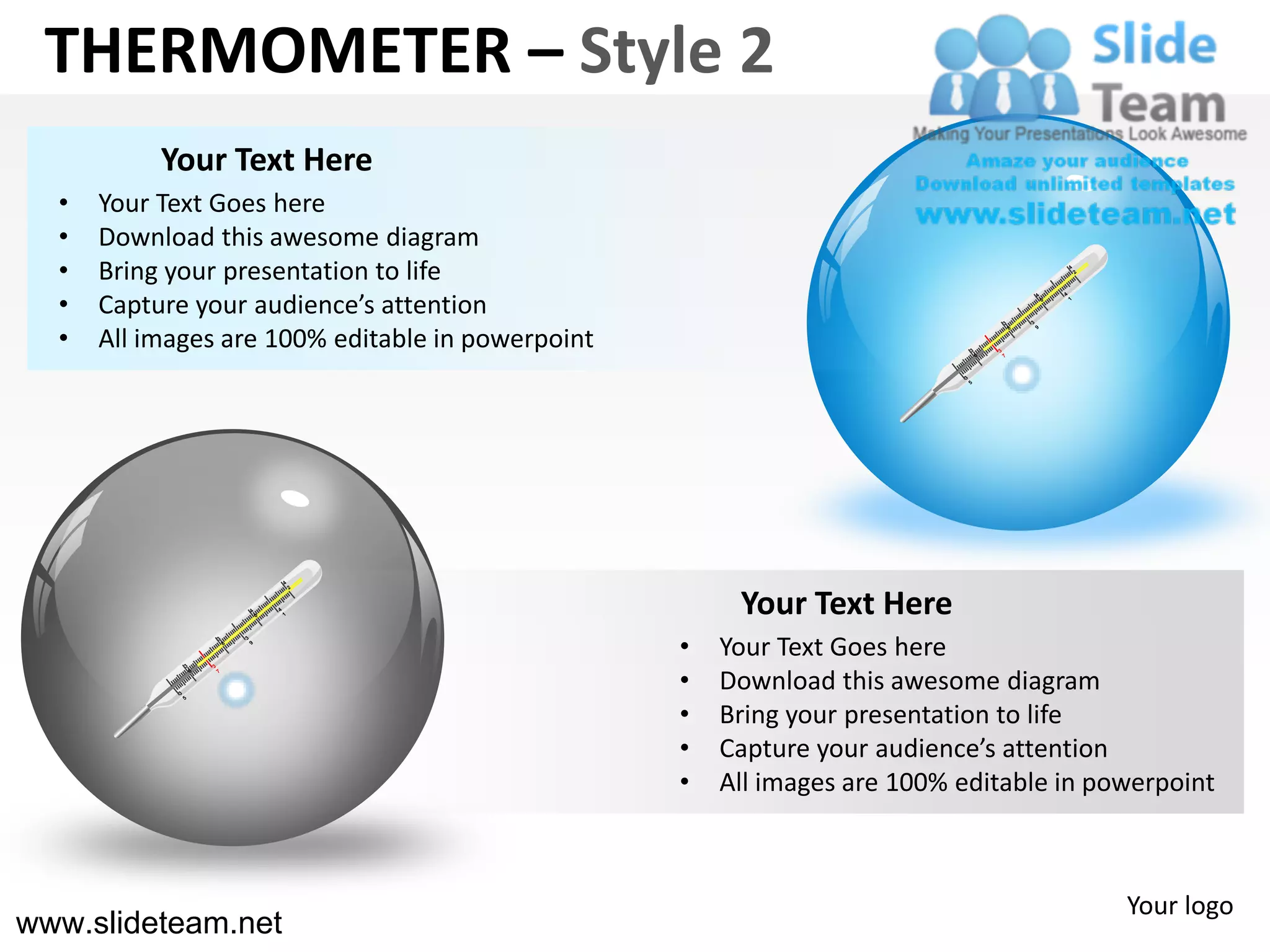 Thermometer design 2 powerpoint presentation slides. | PDF