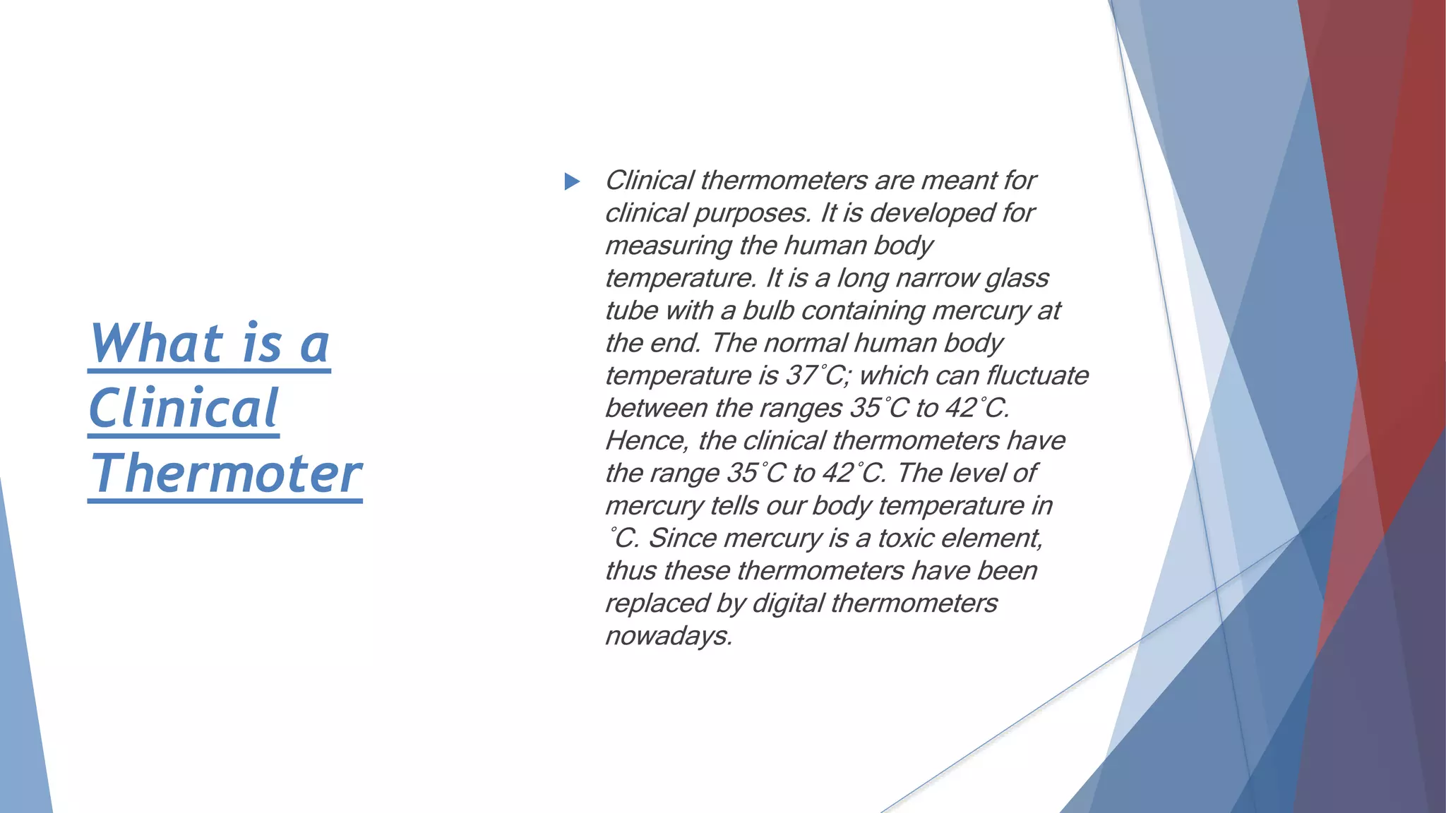 Difference between Clinical And Laboratory thermometer | PPTX