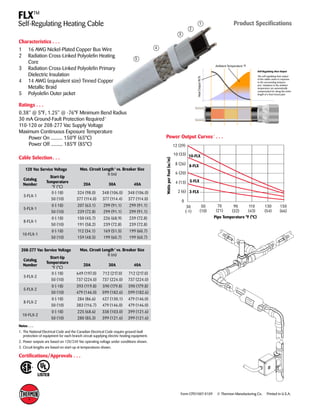 Thermon 10-FLX-2 Heat Tracing Cable - Spec Sheet | PDF