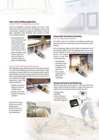 Thermon Trace Heating Cables - Commercial Capabilities Brochure | PDF
