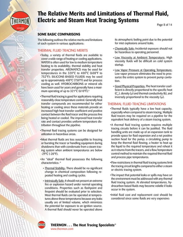 Thermon Industrial Hazardous Area Trace Heating - General Information ...