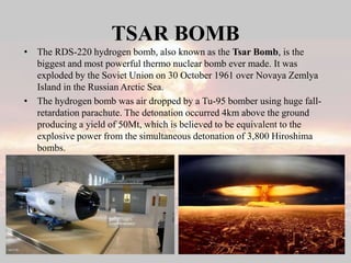 Thermonuclear bomb hydrogen bomb | PPTX