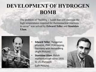 Thermonuclear bomb hydrogen bomb | PPTX