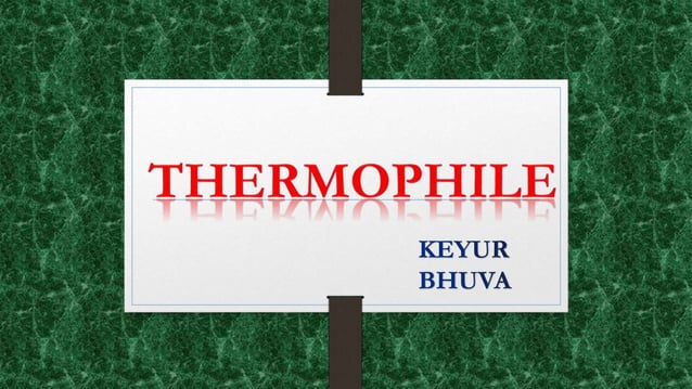 Thermophile | PDF