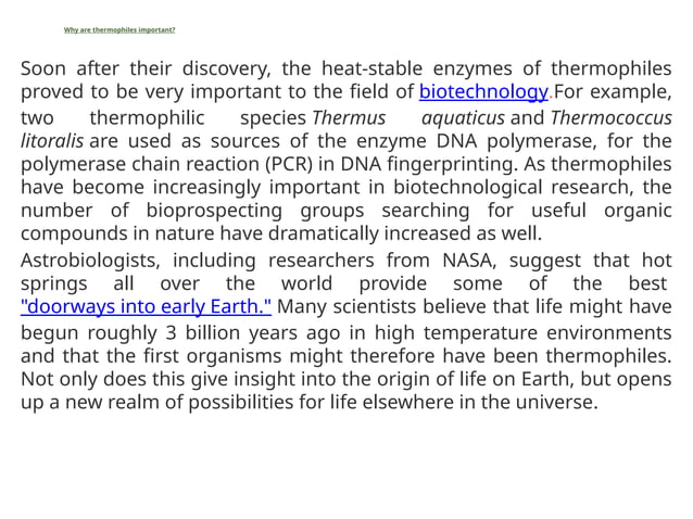 Extremophiles-Thermophiles, Barophiles, Halophiles | PPTX