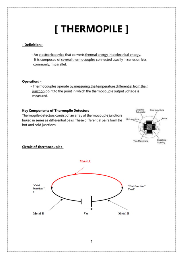 Thermopile | DOCX | Physics | Science