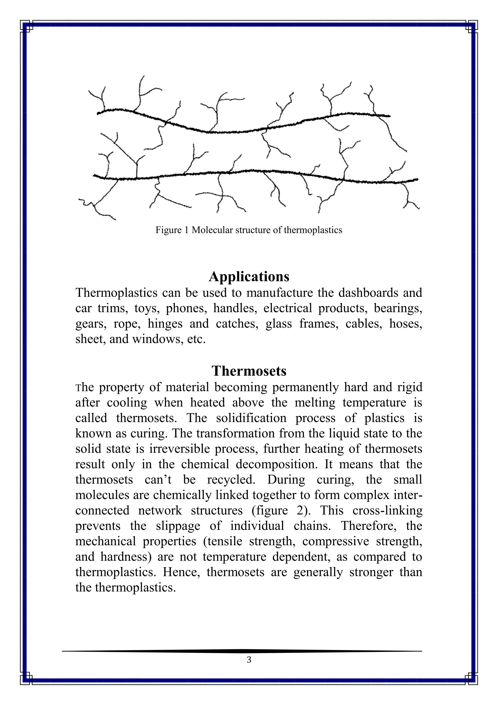 Thermoplastic and thermosetting polymers | PDF