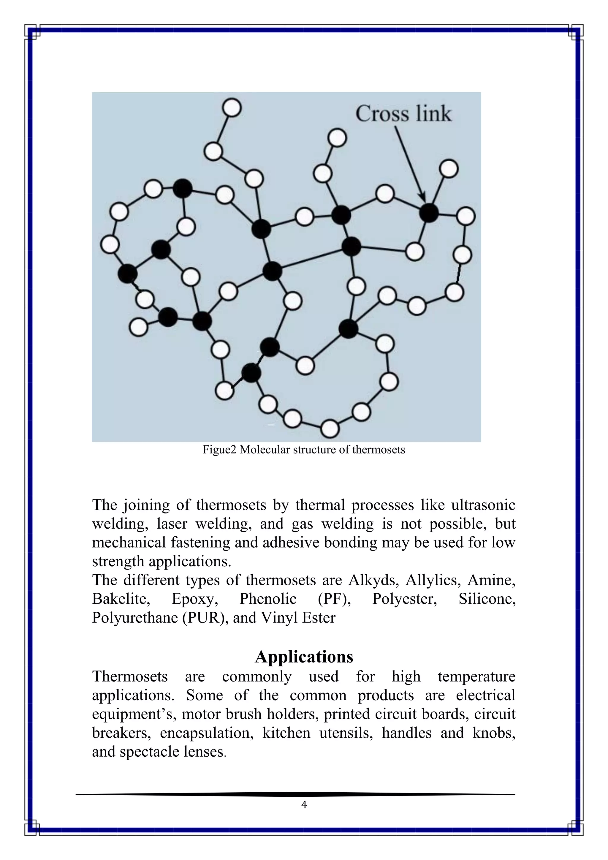 Thermoplastic and thermosetting polymers | PDF
