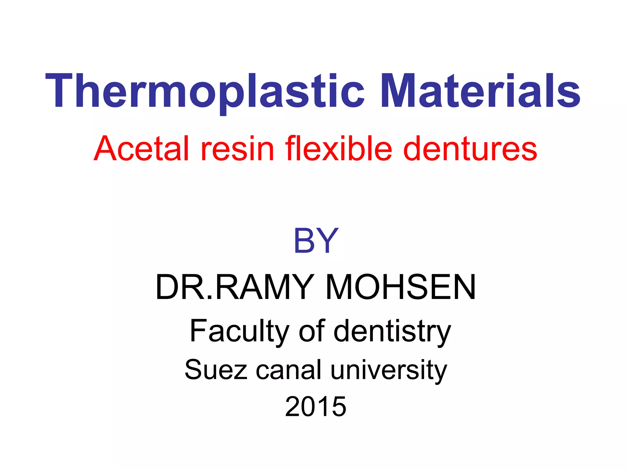 flexible dentures ( acetal resin ) | PPT
