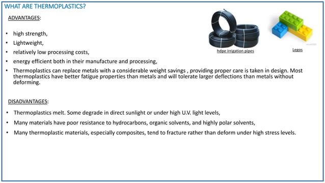 Thermoplastics and thermosetting plastics | PPTX | Chemistry | Science