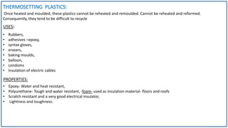 Thermoplastics and thermosetting plastics | PPTX
