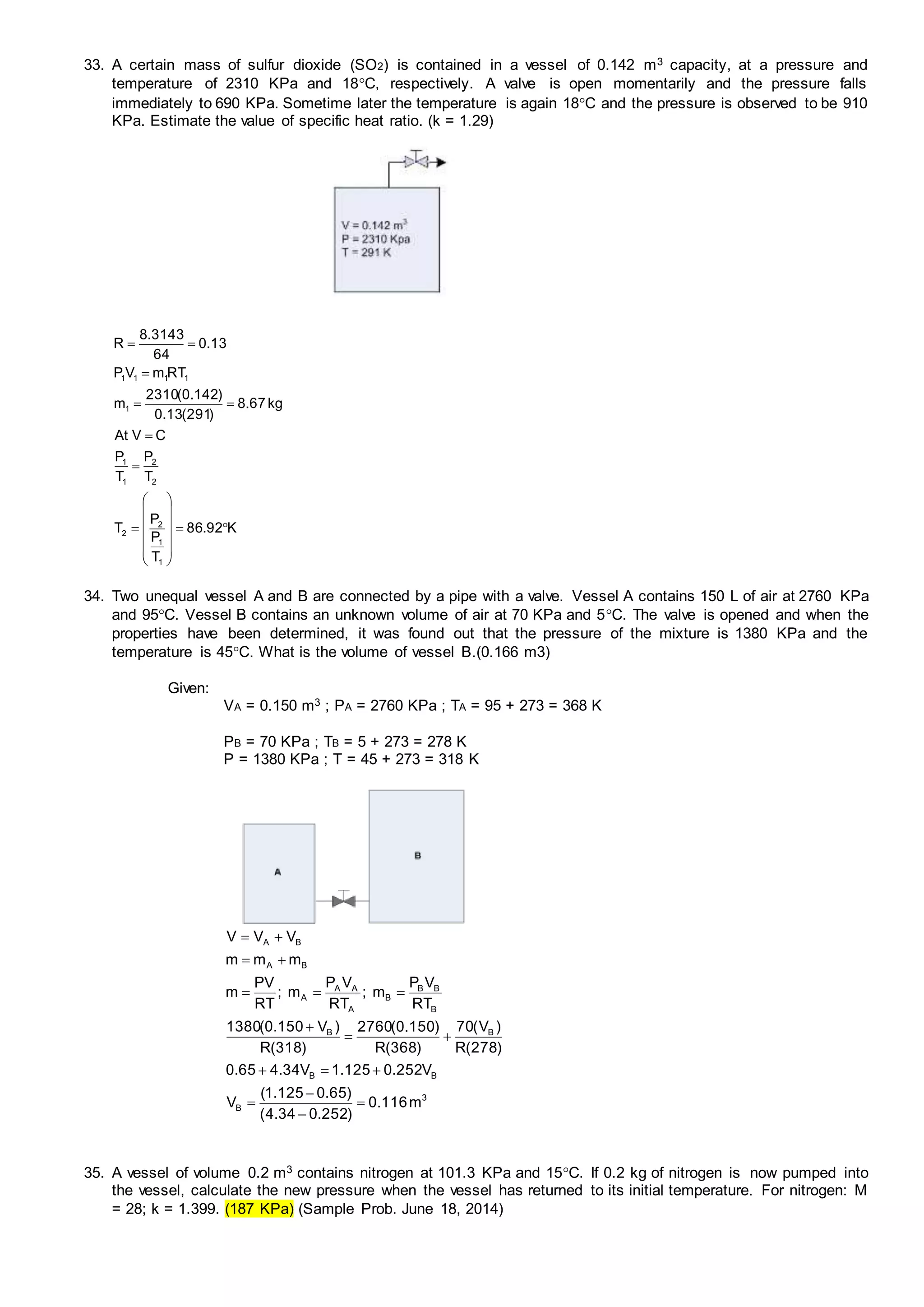 Thermo problem set no. 1 | DOCX