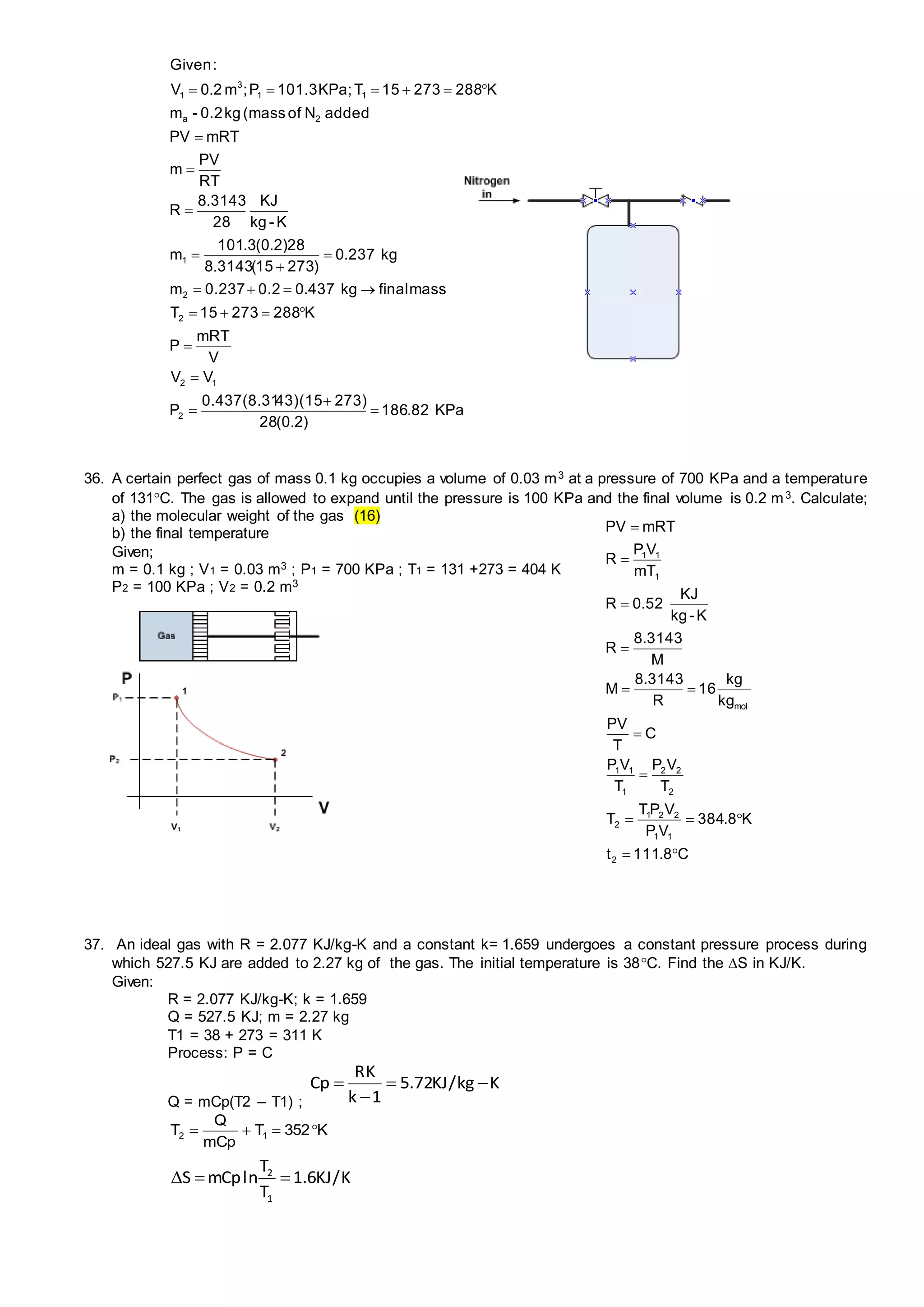 Thermo problem set no. 1 | DOCX