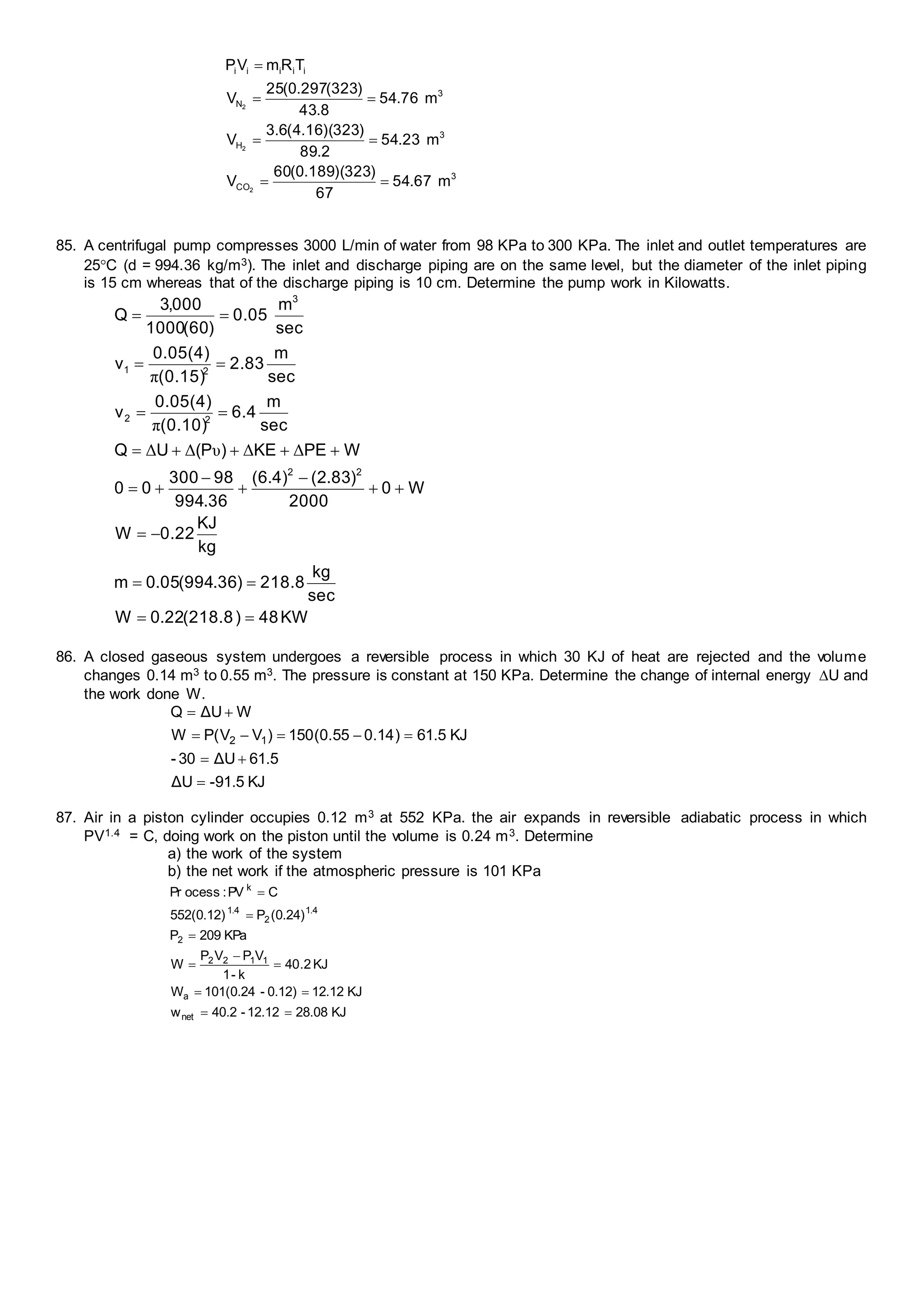 Thermo problem set no. 1 | DOCX