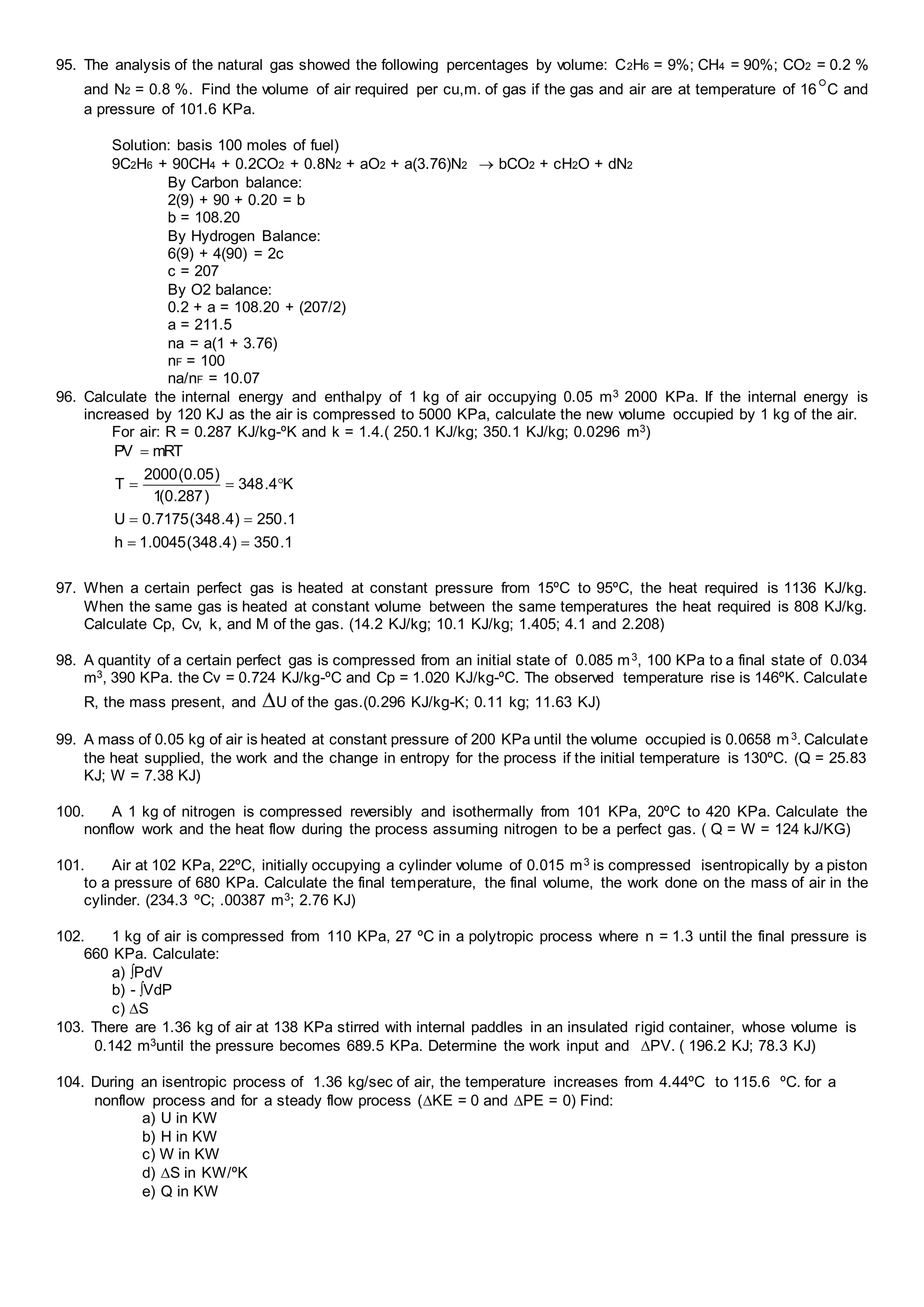 Thermo problem set no. 1 | DOCX