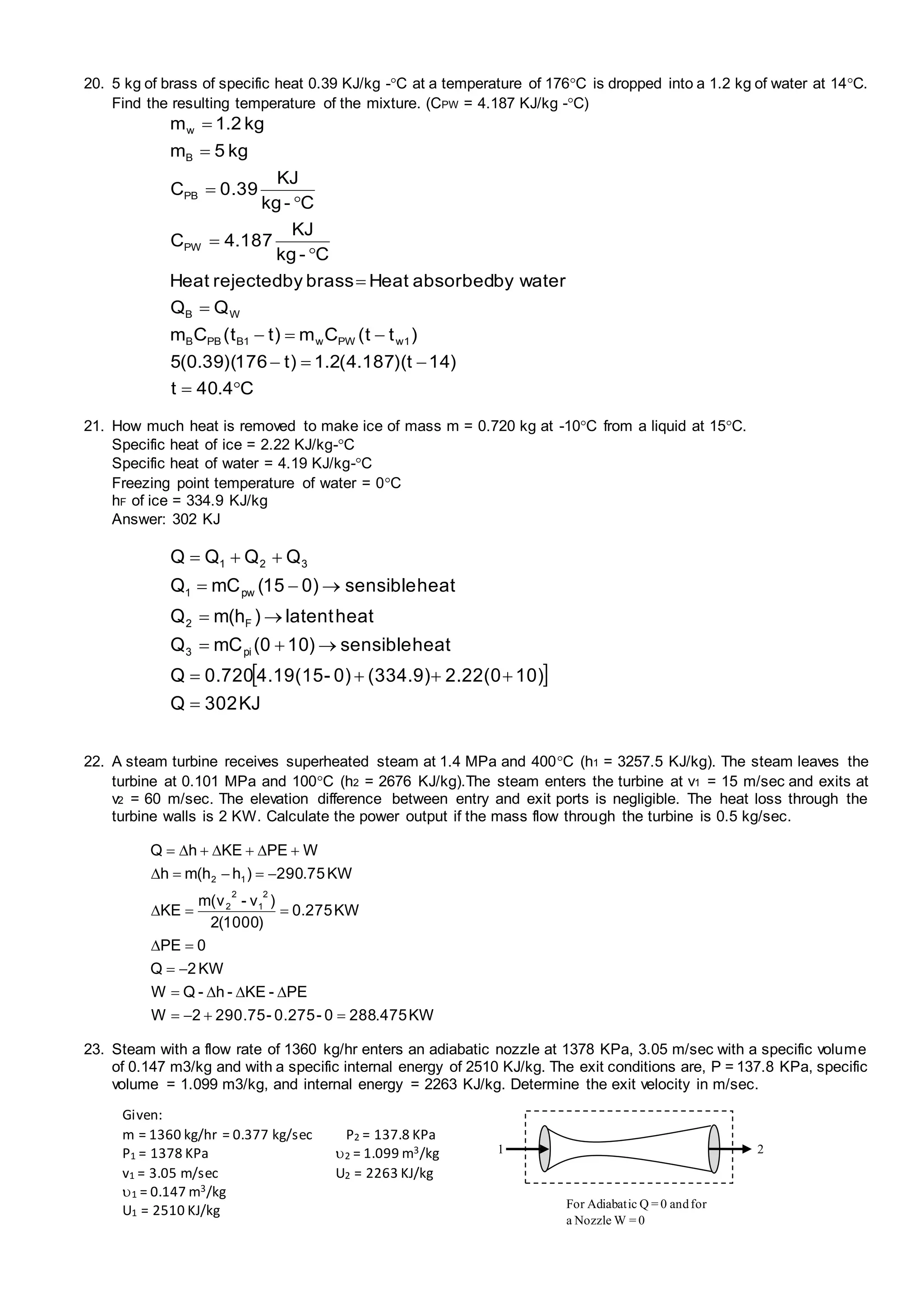 Thermo problem set no. 1 | DOCX