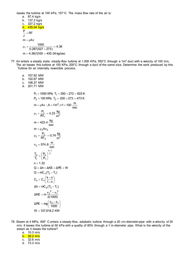 Thermo problem set no. 1 | DOCX | Physics | Science