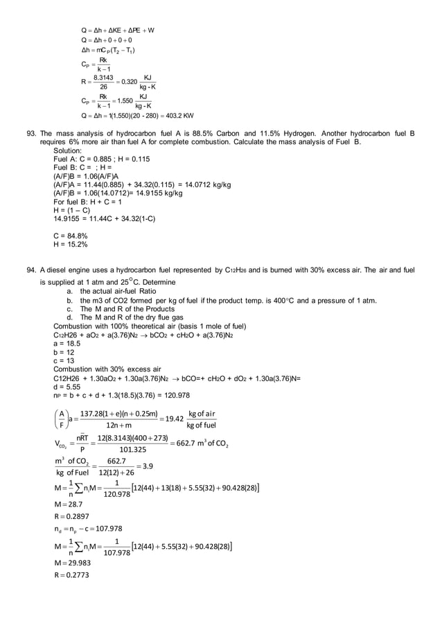 Thermo problem set no. 1 | DOCX | Physics | Science