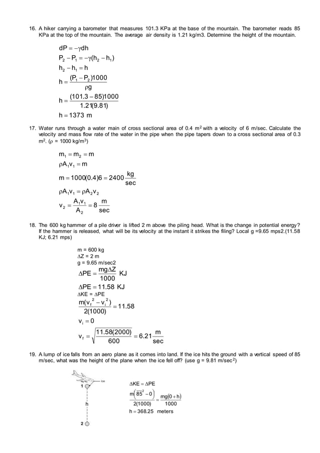 Thermo problem set no. 1 | DOCX | Physics | Science