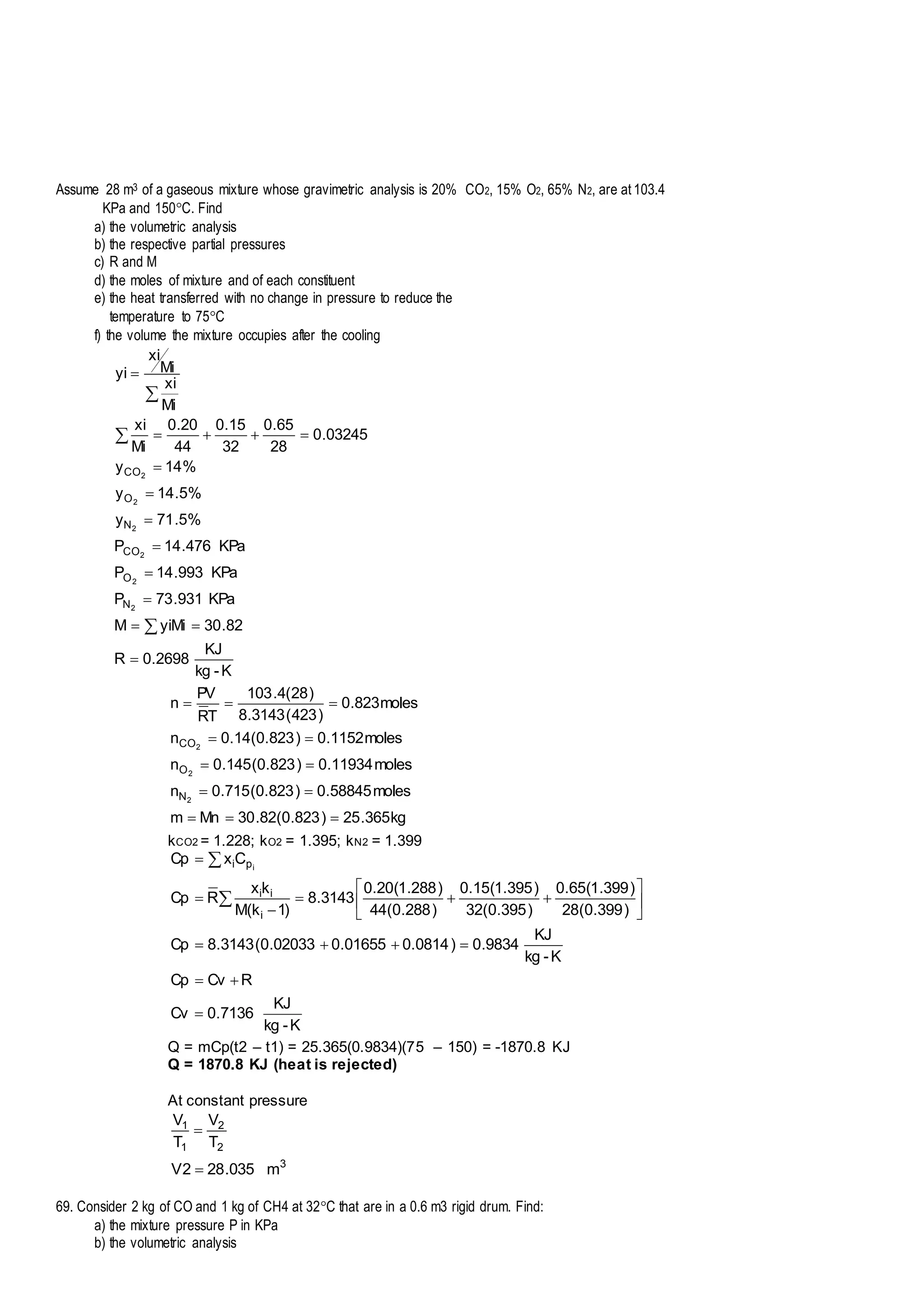 Thermo problem set no. 2 | DOCX