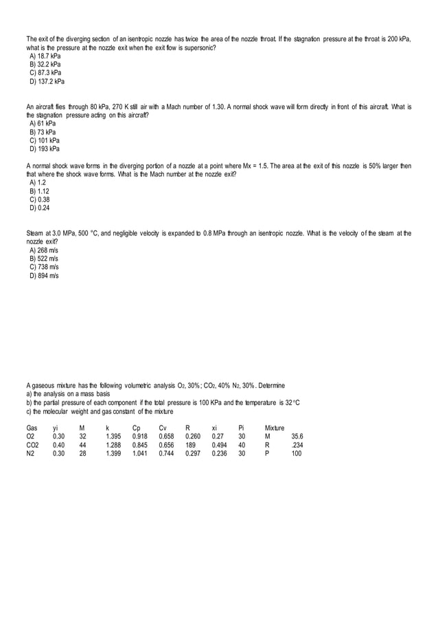 Thermo Problem Set No 2 Docx