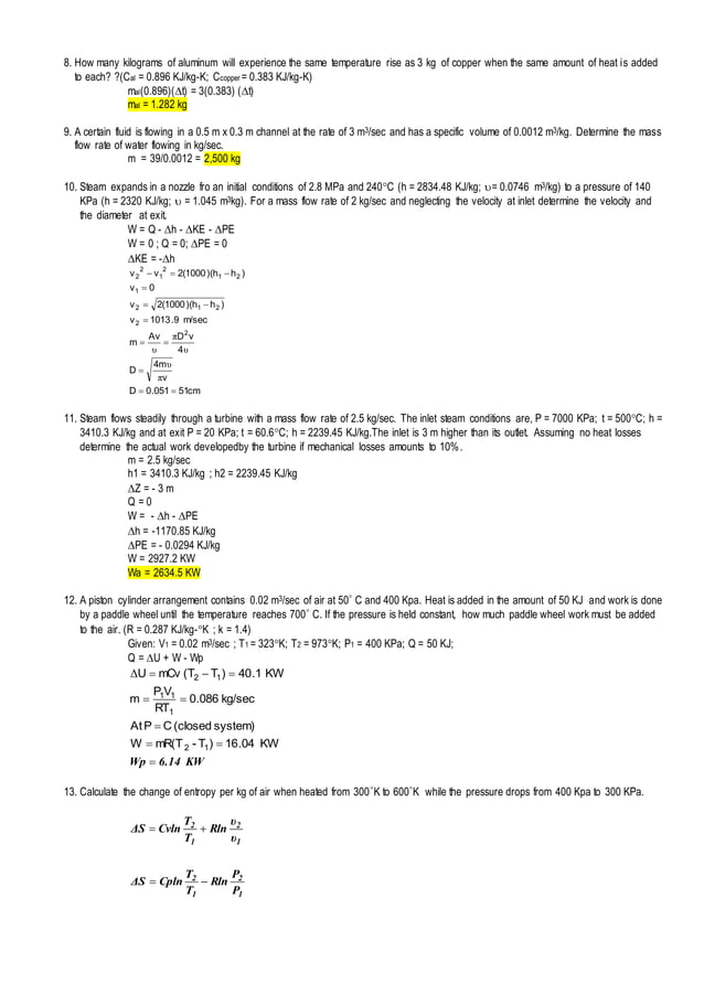 Thermo problem set no. 2 | DOCX