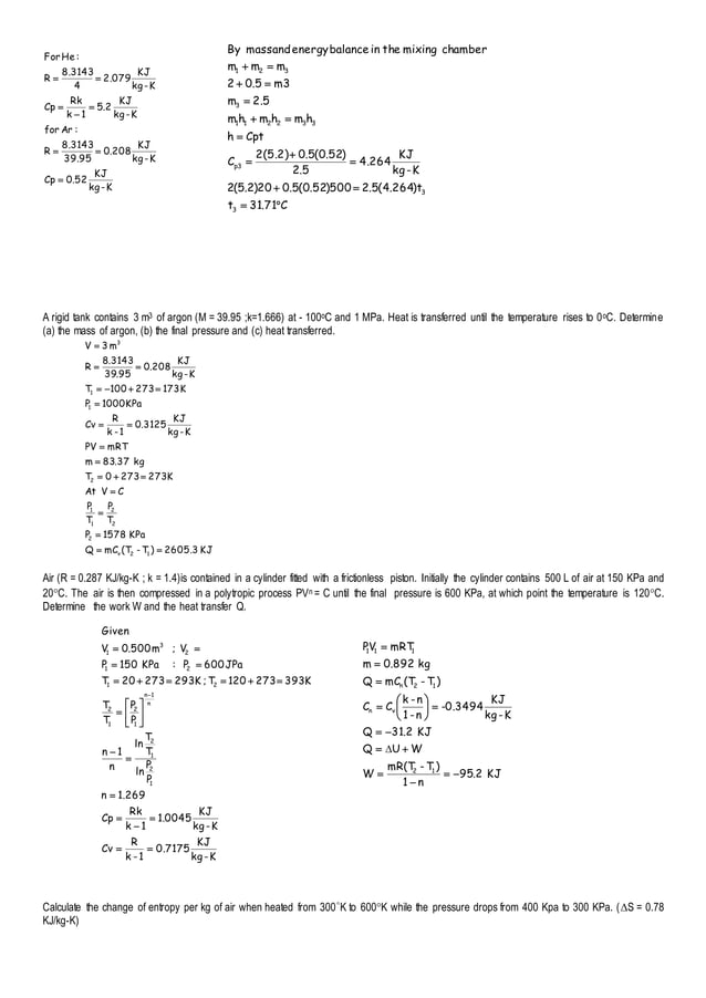 Thermo problem set no. 2 | DOCX
