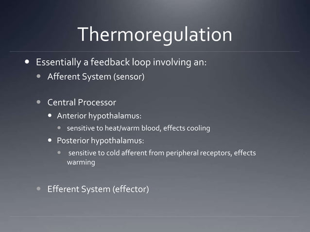 Thermoregulation