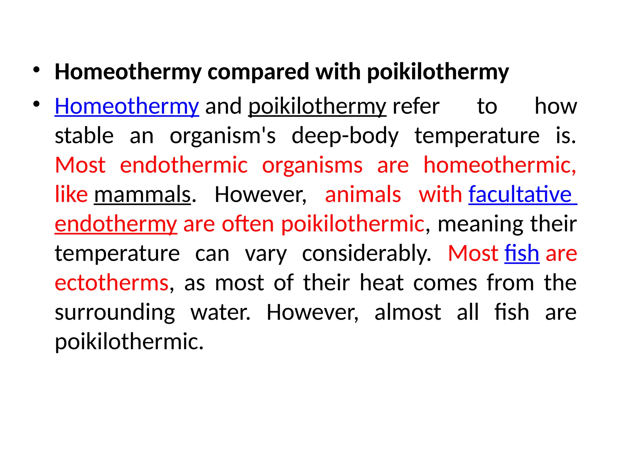 Thermoregulation and how different animals regulate their body ...