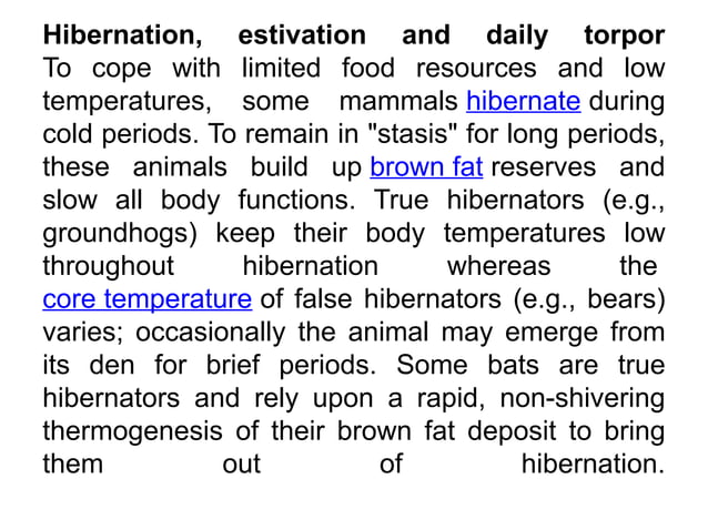 Thermoregulation and how different animals regulate their body ...