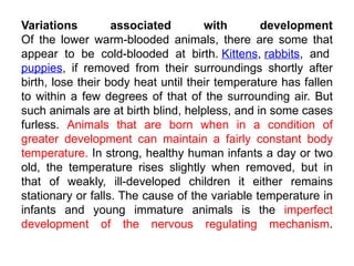 Thermoregulation and how different animals regulate their body ...