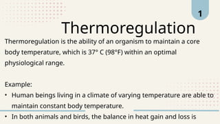 Thermoregulation among Plants and Animals | PPTX