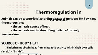Thermoregulation among Plants and Animals | PPTX