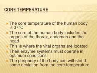Thermoregulation control of body temperature | PPTX