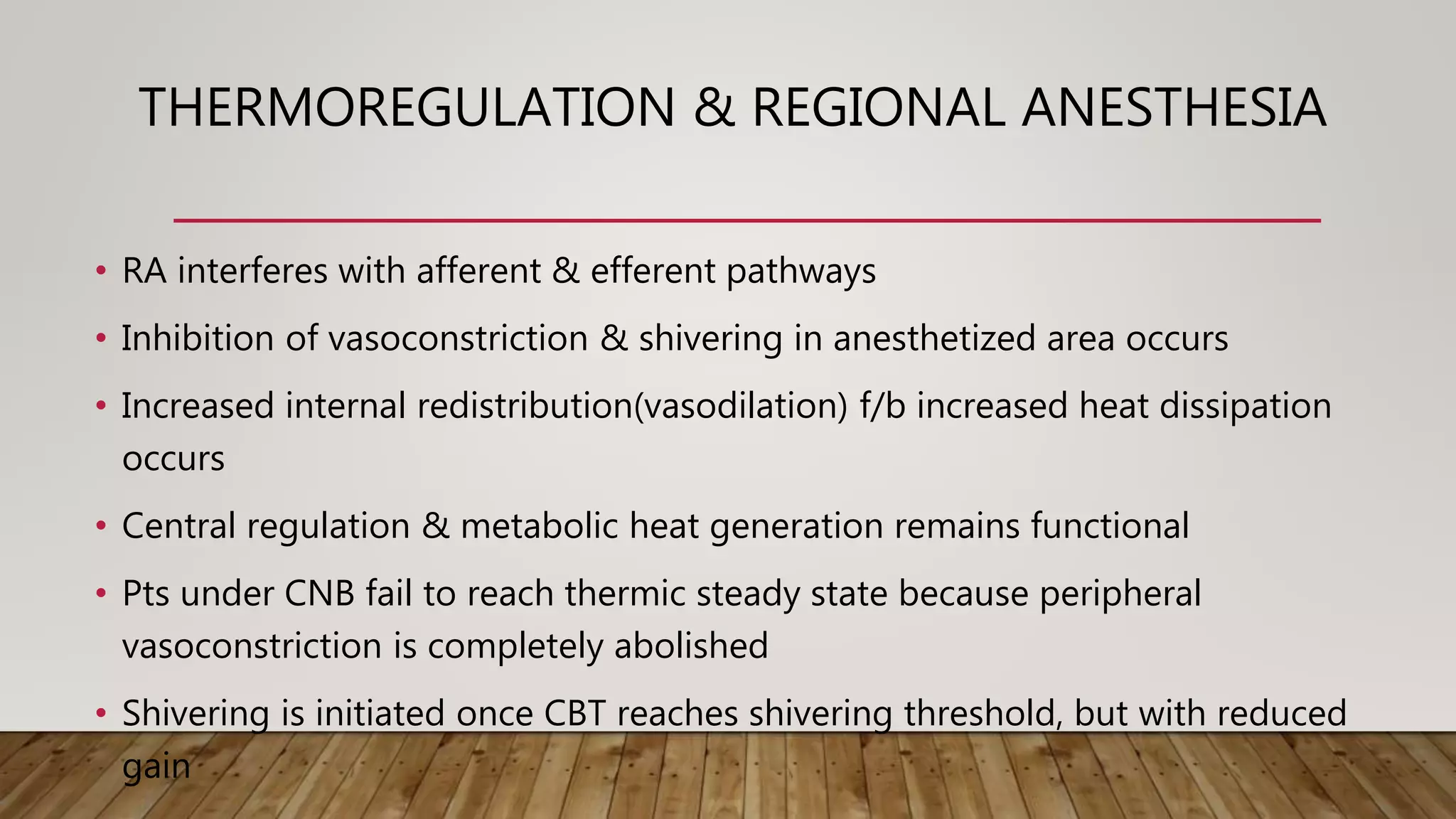 Thermoregulation : Physiology & Perioperative disturbances | PPTX
