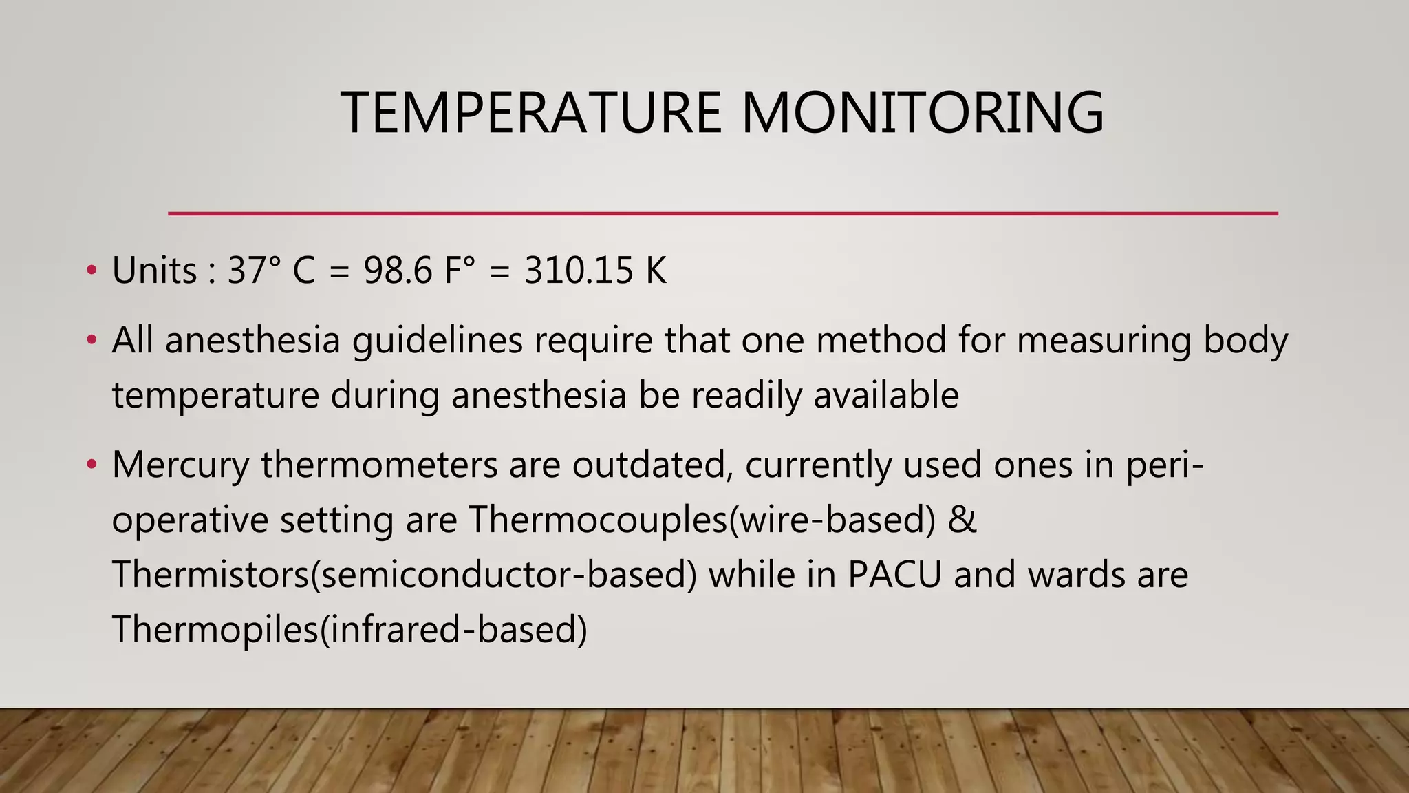 Thermoregulation : Physiology & Perioperative disturbances | PPTX