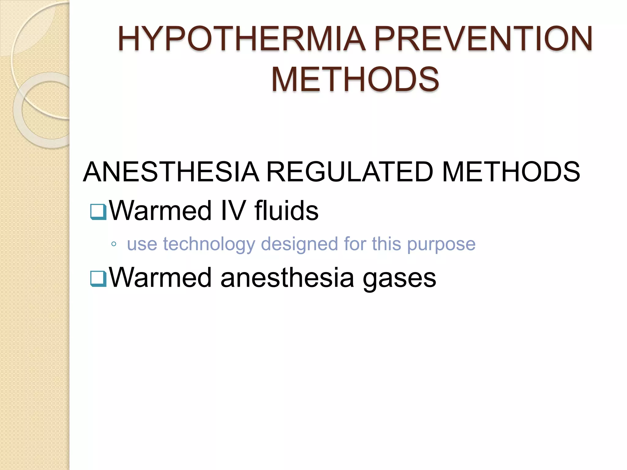 Thermoregulation & Hypothermia | PPTX