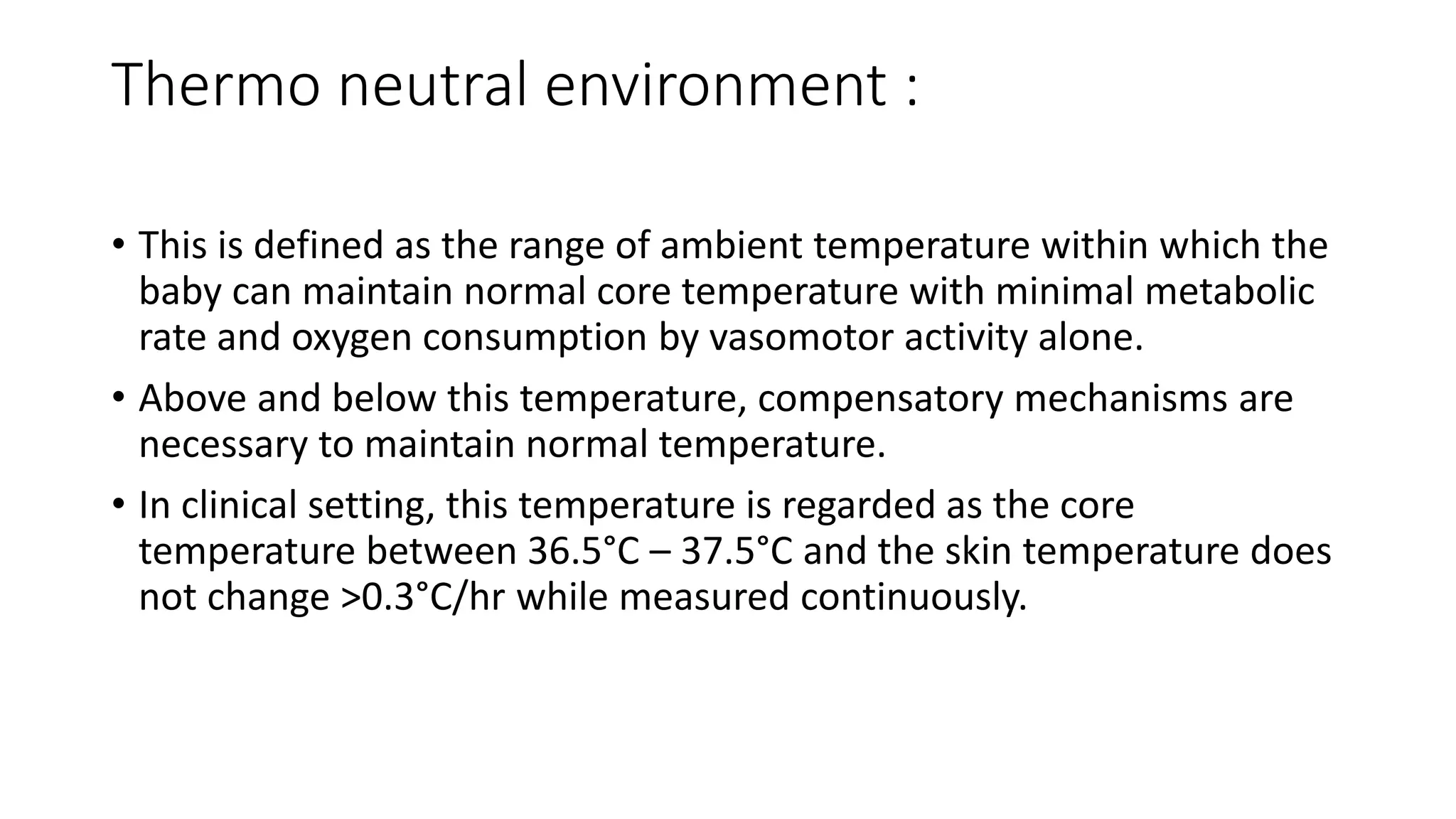 Thermoregulation in newborn | PPTX