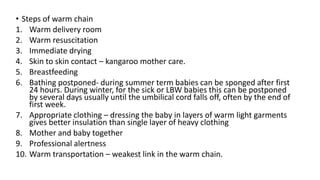 Thermoregulation in newborn | PPTX