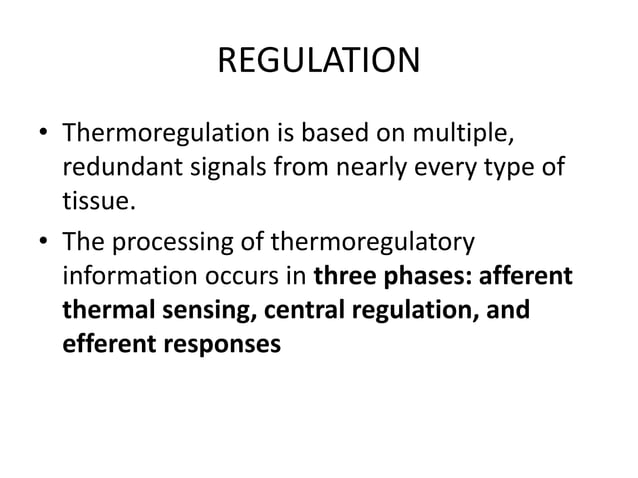 Thermo regulation – physiology temperature monitoring | PPTX