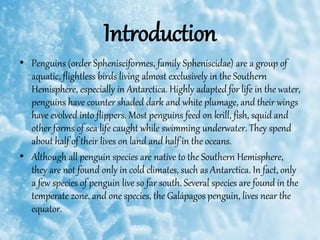 Thermoregulatory adaptions in penguins | PPTX