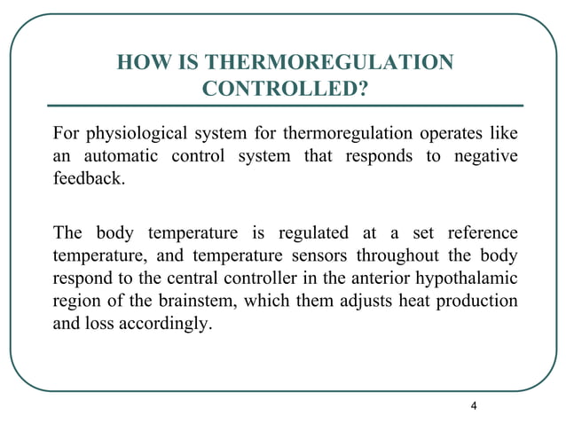 Thermoregulatory system | PPT | Free Download