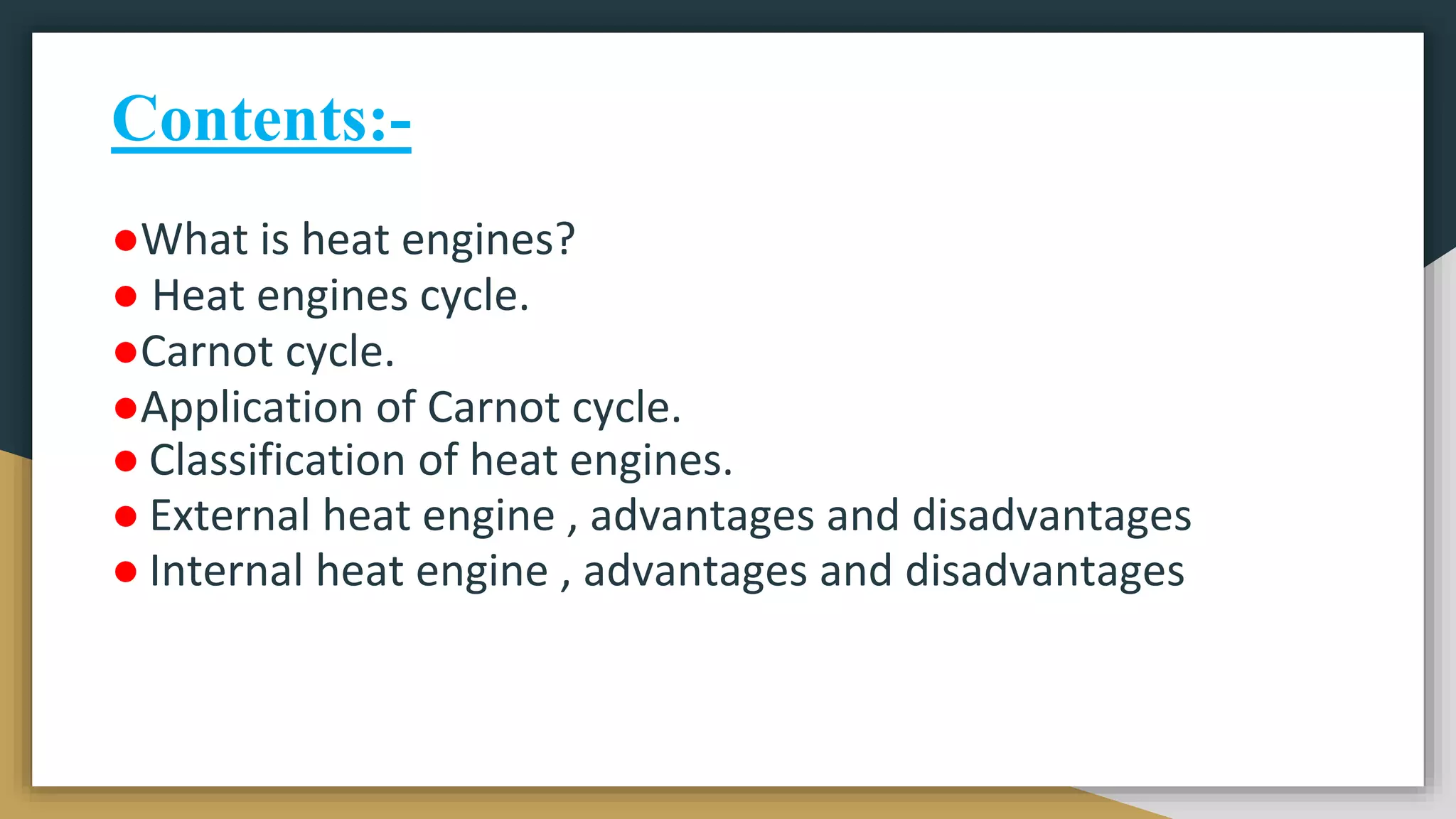 Heat Engines | PPTX